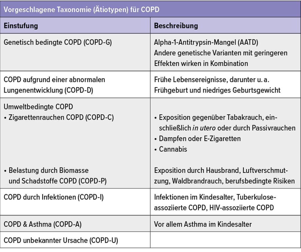 GOLD 2023: Neues zu Ätiologie, Diagnostik und Klassifikation ...